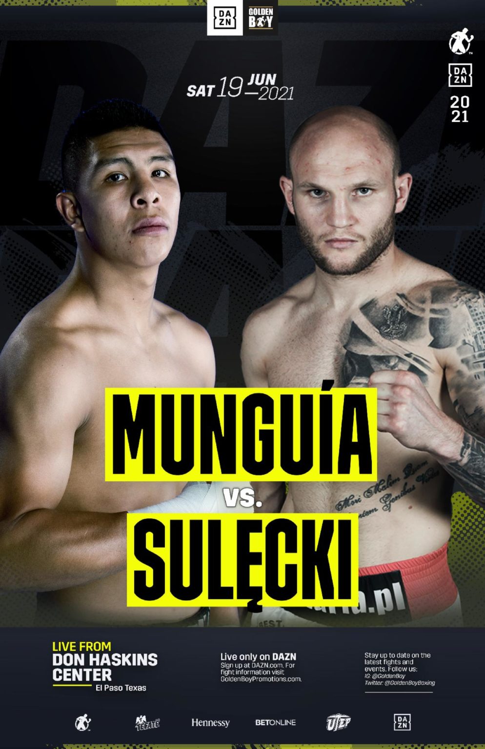 6-19-21 Main DAZN poster - REAL COMBAT MEDIA