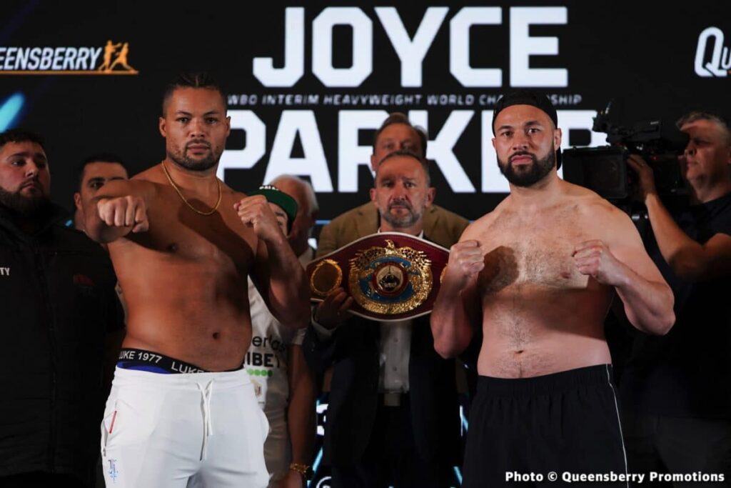 JOE JOYCE VS. JOSEPH PARKER & AMANDA SERRANO VS. SARAH MAHFOUD WEIGH-IN ...