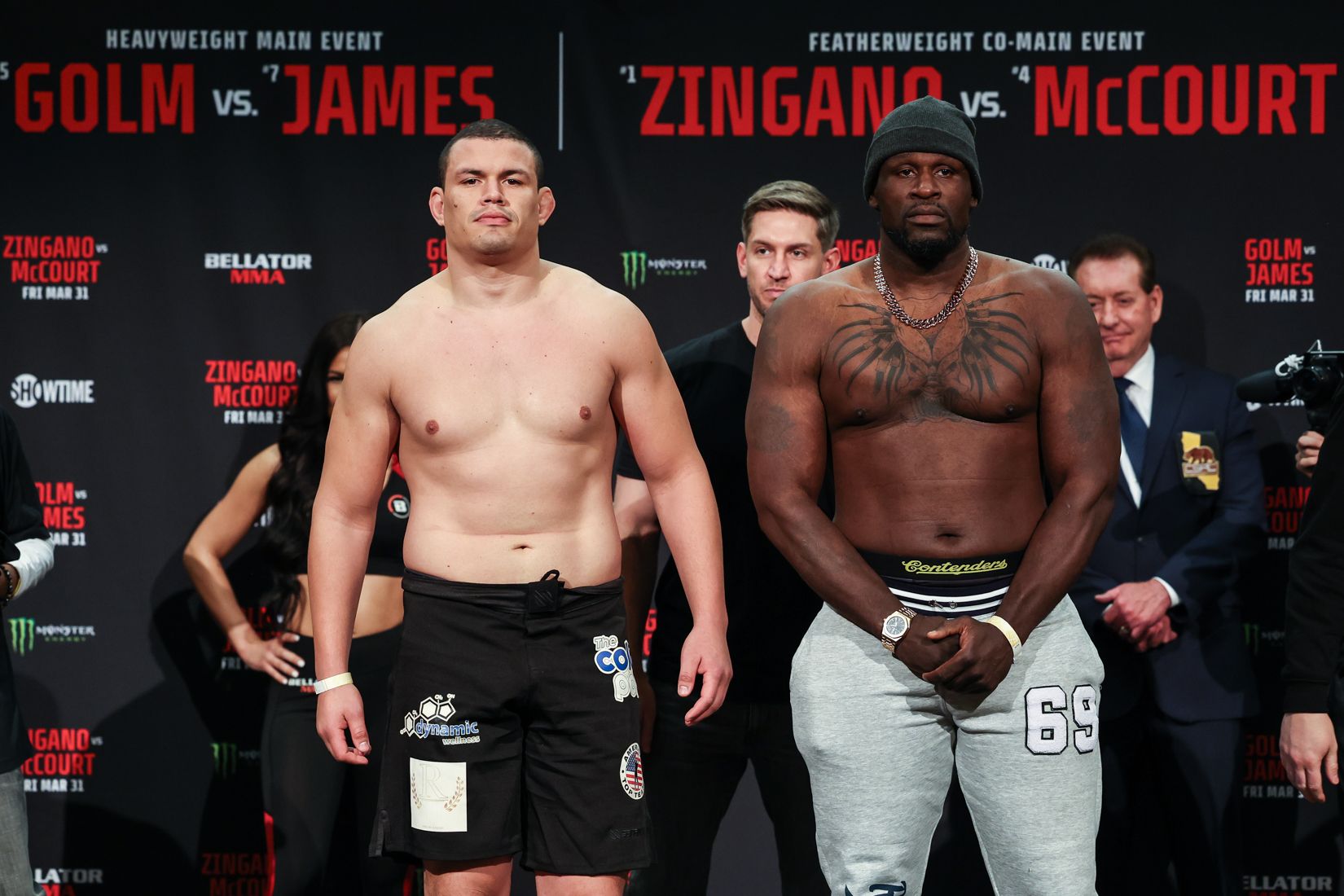BELLATOR 293: GOLM VS. JAMES & ZINGANO VS. MCCOURT WEIGH-IN PHOTOS ...