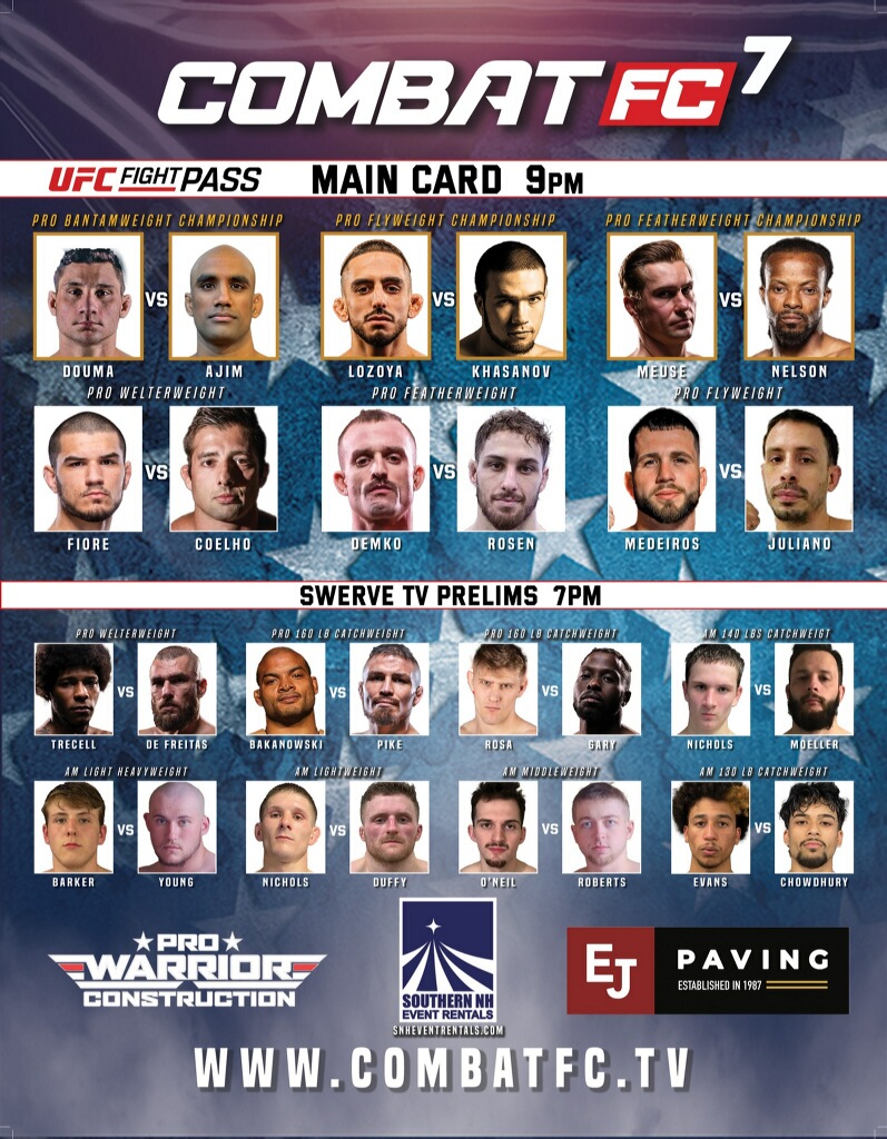 Combat FC returns this Friday night Featuring Three World MMA title ...