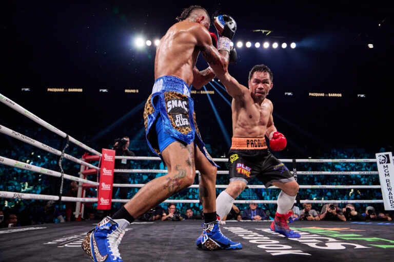 MANNY PACQUIAO VS. MARIO BARRIOS VIDEO HIGHLIGHTS, INTERVIEWS ...