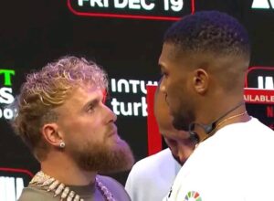 JAKE PAUL VS. ANTHONY JOSHUA HEATED PRESS CONFERENCE & FACE-OFF VIDEO ...