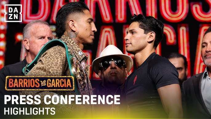 RYAN GARCIA VS. MARIO BARRIOS WILD PRESS CONFERENCE VIDEO & FACE OFF ...